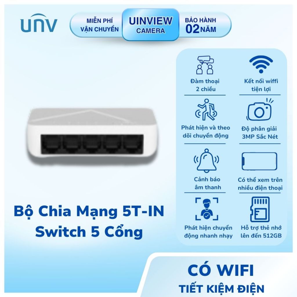 Unv NSW1010-5T-IN 5 端口網絡交換機 (5 x 10/100/1000Mbps) - 正品, | 蝦皮購物