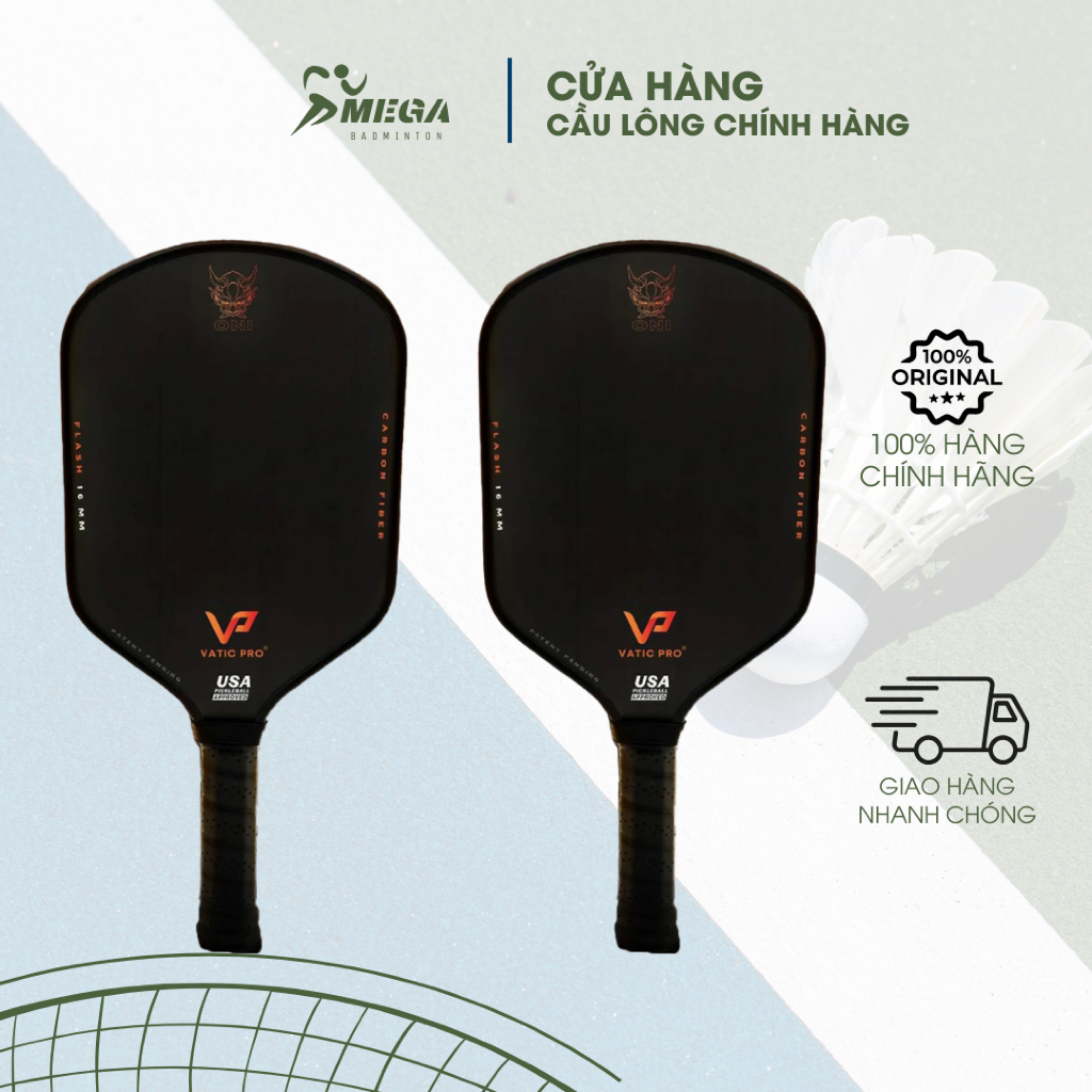 Vatic Pro Oni Flash Pickleball 球拍 16mm 版,良好的支持,許多天堂孔雀 | 蝦皮購物