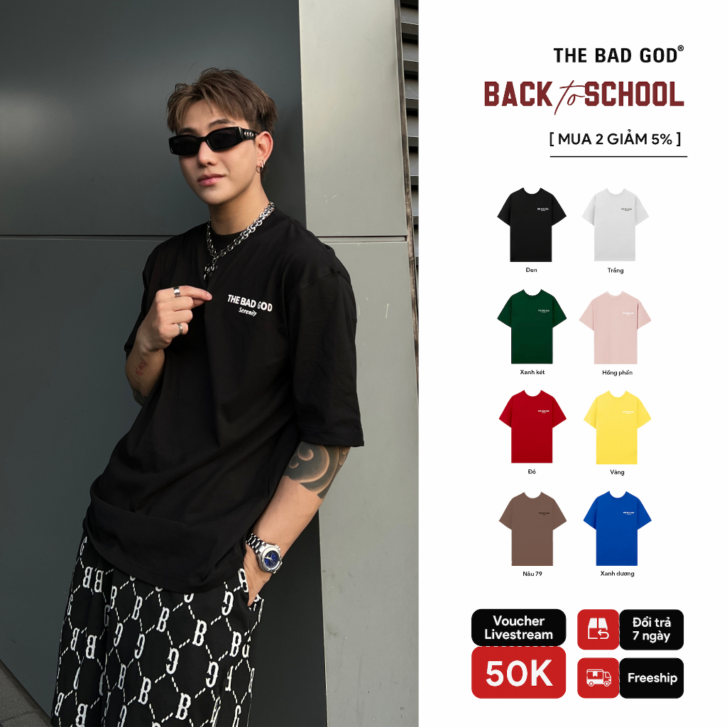 The Bad God Serenity Back To School Form Boxy Cotton Syn 印花矽 | 蝦皮購物