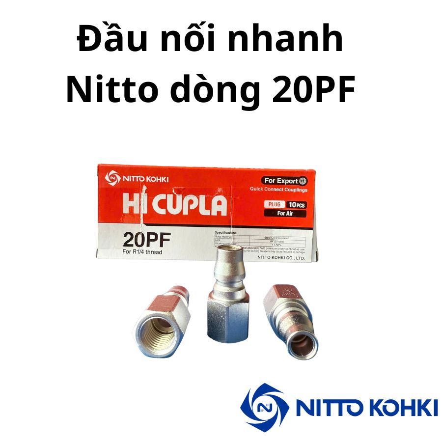 Nitto Kohki 20PF Hi-Cupla 快速接頭 – 1/4" 內螺紋,日本製造,耐用,自動停止鎖 | 蝦皮購物