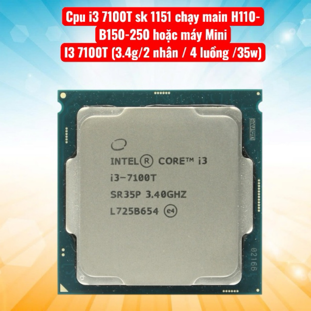 Cpu Intel core i3 7100T-i3 7100 代 7 sk 1151 帶主 H110-B150-250 | 蝦皮購物