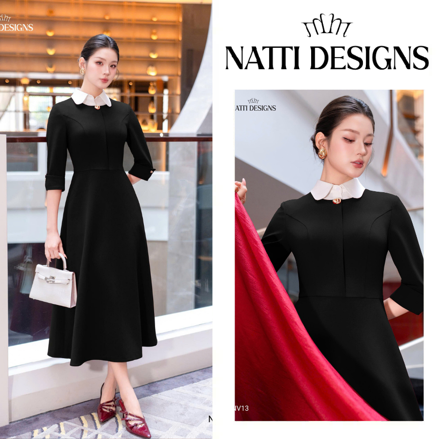 NATTI DESIGNS 女式連體長裙,由優質意大利斜紋面料製成的一件式設計 NV13(單獨出售) | 蝦皮購物