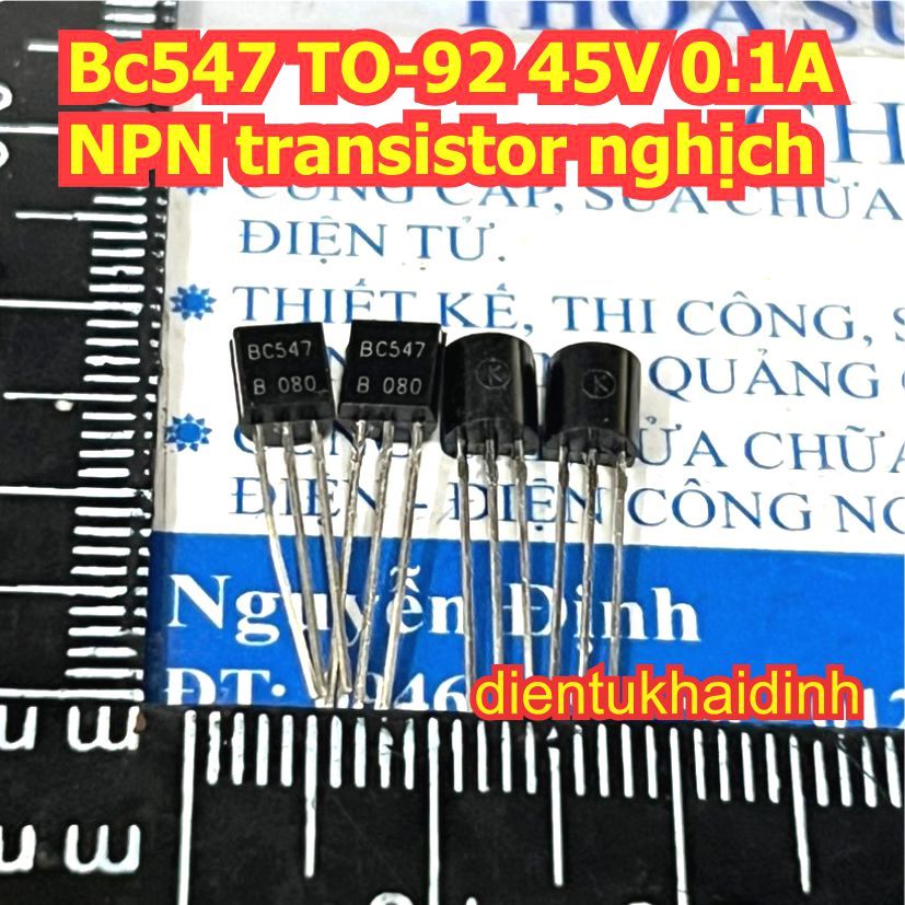50pcs BC547 547 TO-92 45V 0.1A NPN 前晶體管 kde0193 | 蝦皮購物