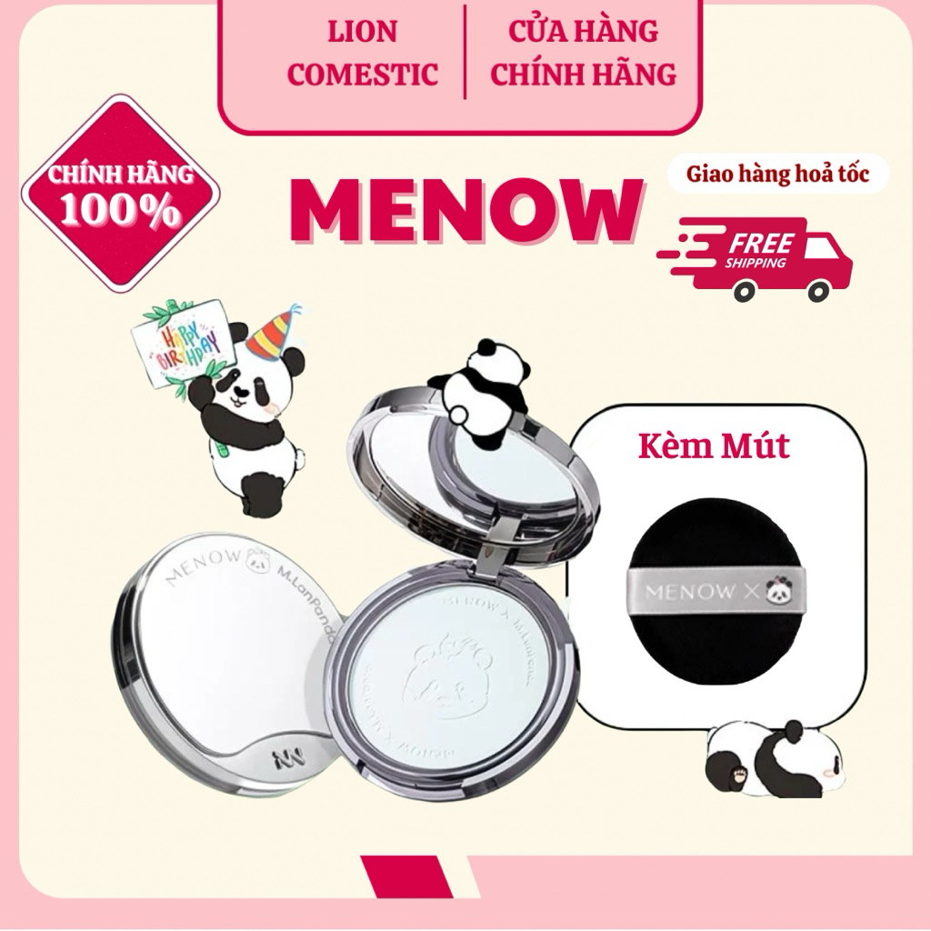 [MENOW] MENOW Giant PANDA 控油粉餅 21g, 卓越持久色調 MENOW PANDA | 蝦皮購物