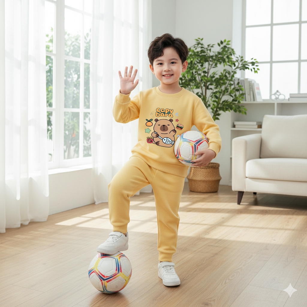 [APPY 法蘭絨] ROUND-NECKLACE 男童毛皮襯裡套裝,保暖棉襯裡,尺寸從 7kg-19kg | 蝦皮購物