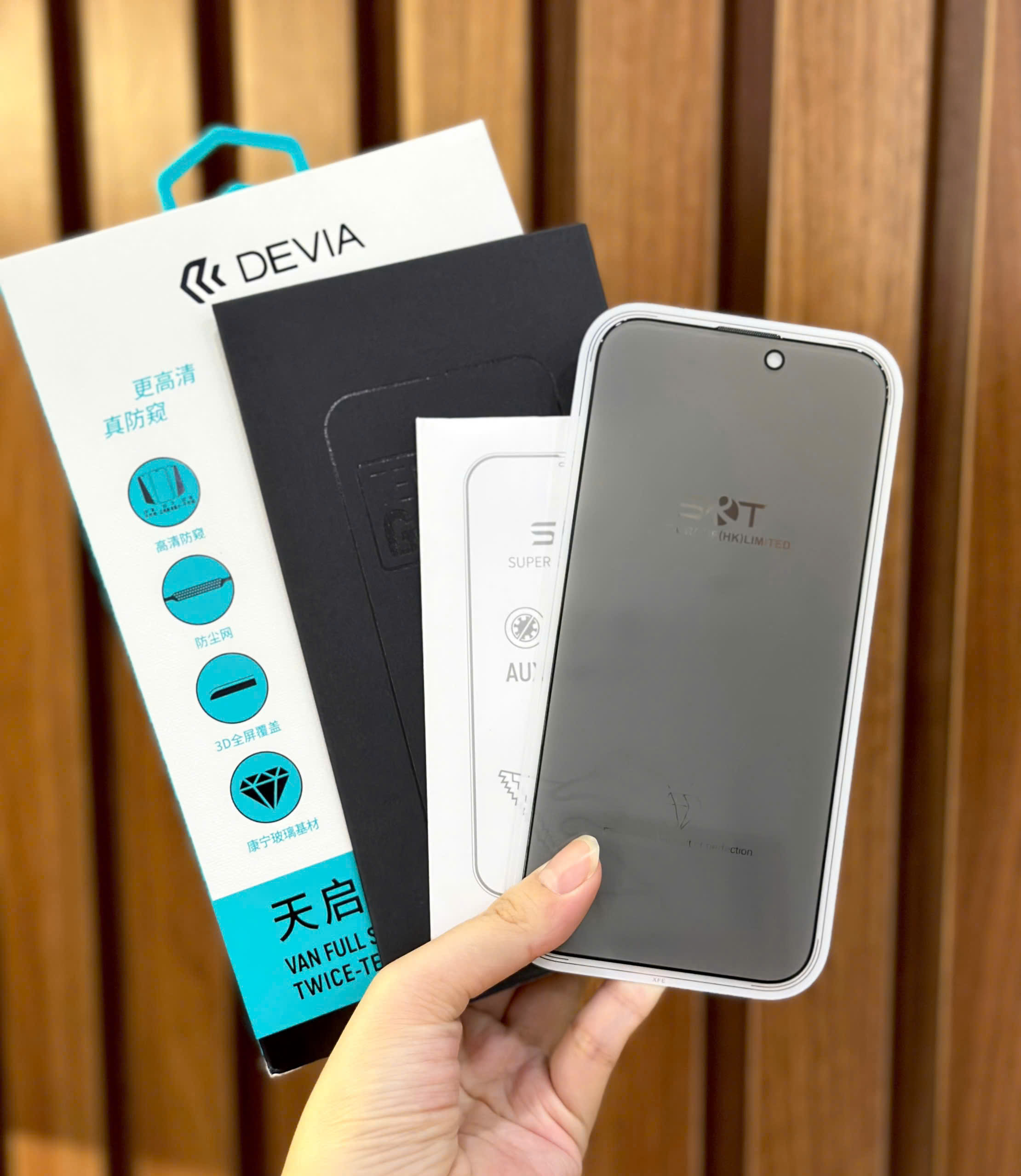 Devia 鋼化玻璃防窺防塵揚聲器膜適用於 Smart iPhone 16 Pro Max、15 Pro、14 Prom | 蝦皮購物
