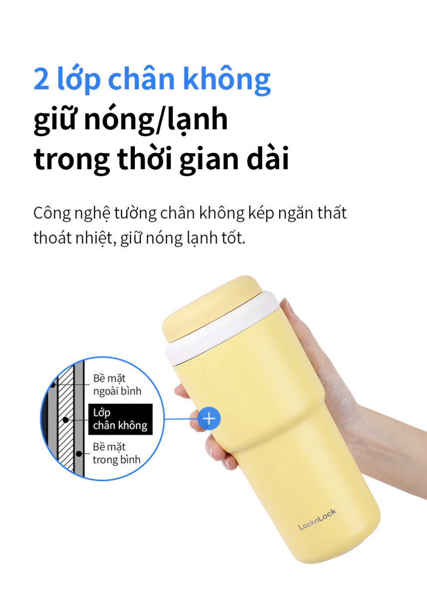 Lock&lock Daily Macaron 玻璃杯 LHC3292 480ml 316L 不銹鋼 LocknLock | 蝦皮購物