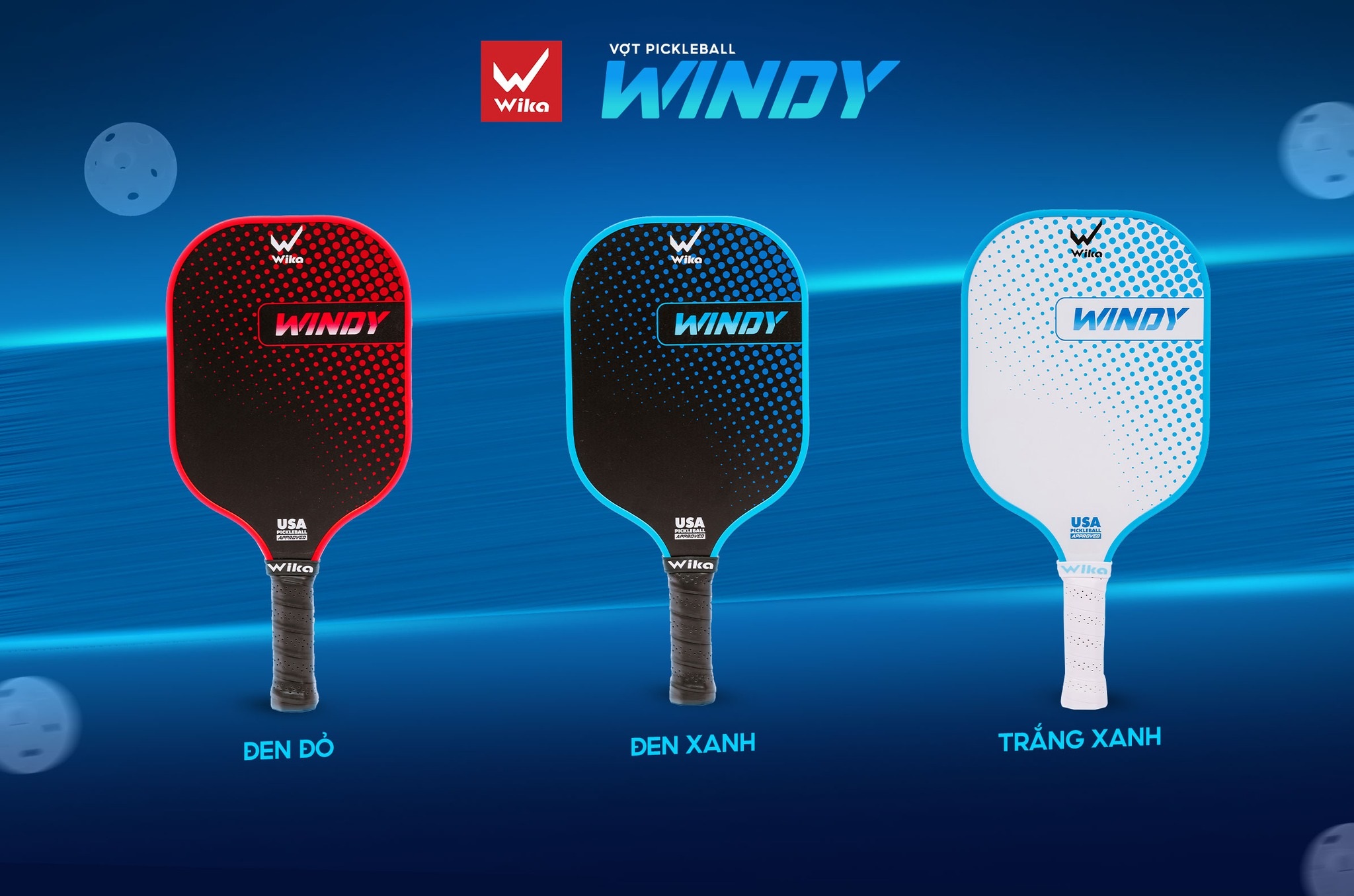 Wika Windy Pickleball 球拍由玻璃纖維製成,真正的 Wika 球拍重量輕,高彈 | 蝦皮購物